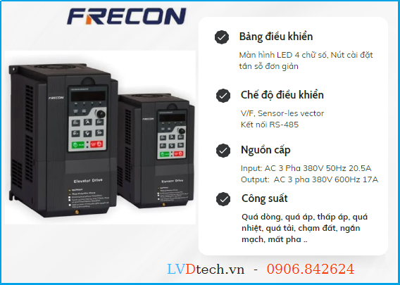 Đơn vị cung cấp biến tần FRECON chính hãng giá tốt